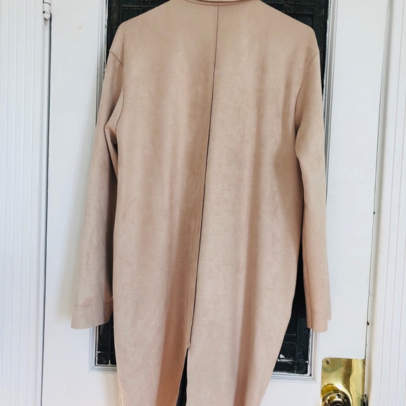 Zara | Jackets & Coats | Tan Snap Button Plaid Faux Suede Coat | Poshmark